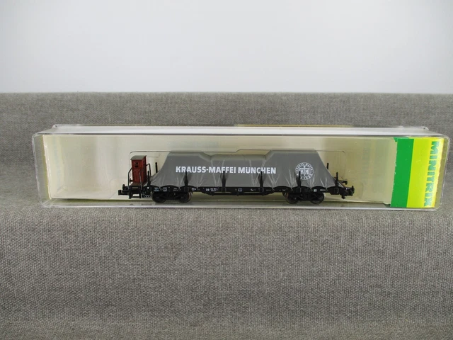 MINITRIX SPUR N 13264 K Güterwagen Rungenwagen mit Plane Krauss Maffei in OVP EUR 28,90 ...