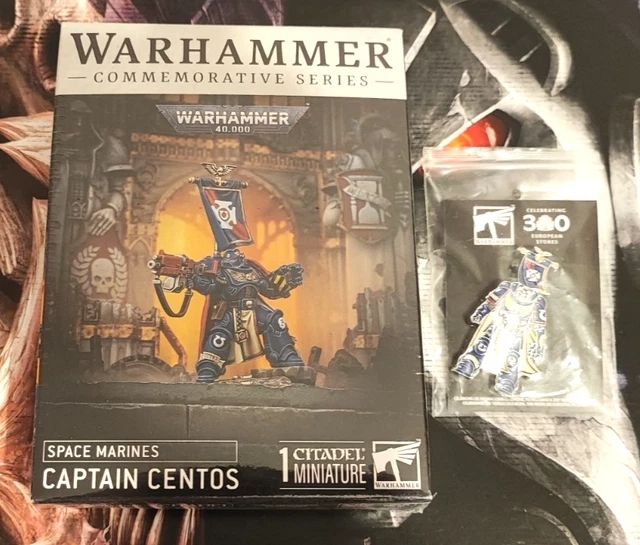 WARHAMMER COMMEMORATIVE SERIES Captain Centos + 300th Euro Store Badge ...