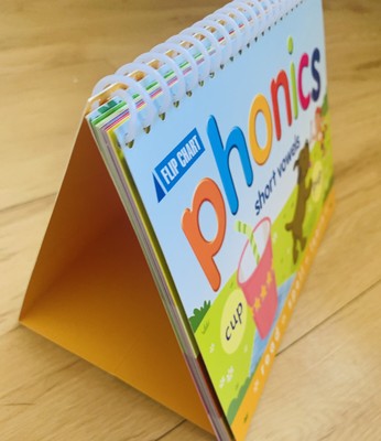 NEW FLIP CHART Phonics short vowels flip flap Book Home School EYFS KS1 ...