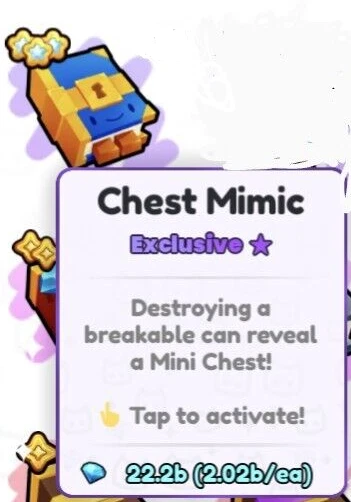 PET SIMULATOR 99 (PS99) - Chest mimic Enchant - Fast Delivery EUR 33,00 ...