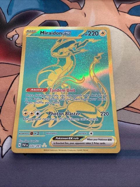 MIRAIDON EX 243/091 Gold Hyper Rare Paldean Fates - Pokemon TCG $19.99 ...