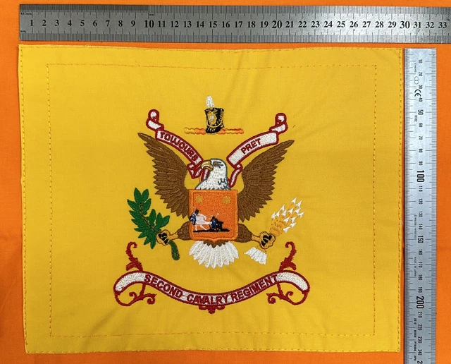 US ARMY FLAGGE Banner Guidon 2nd Cavalry Regiment 02 EUR 35,00 ...