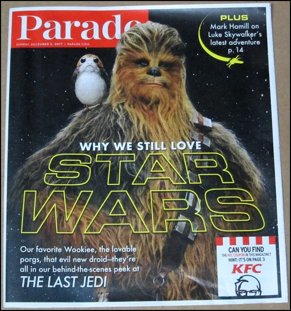 12/3/2017 PARADE NEWSPAPER Magazine Star Wars The Last Jedi Mark Hamill ...