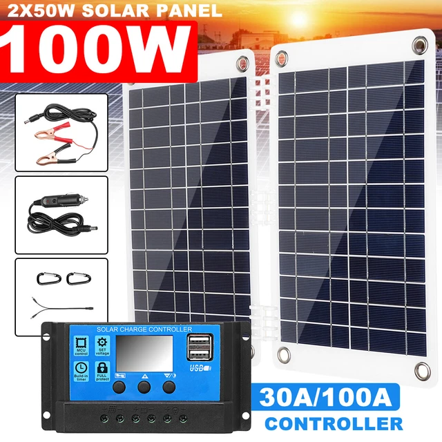 KIT MODULE SOLAIRE 30A-100A Cellule solaire monocristalline Panneau 100W EUR 46,60 - PicClick FR