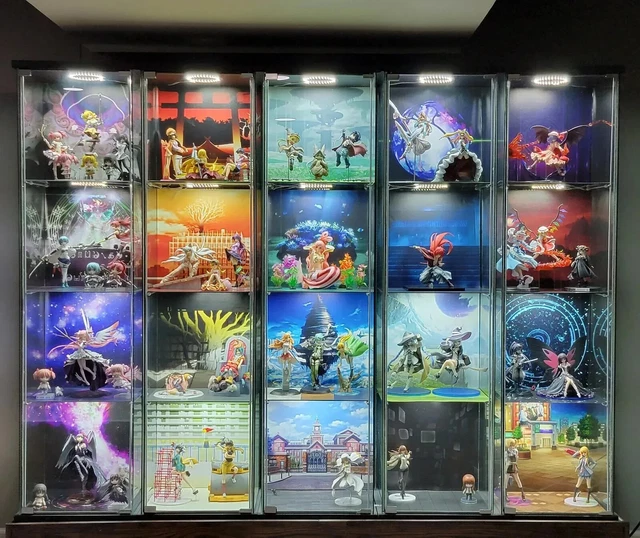 BUNDLE OF X4 ANIME Diorama backdrops for Ikea DETOLF / BLALIDEN /KALLAX ...