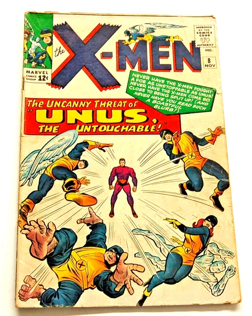 THE X-MEN #8 novembre 1964 Unus the Untouchable bande dessinée Marvel ...