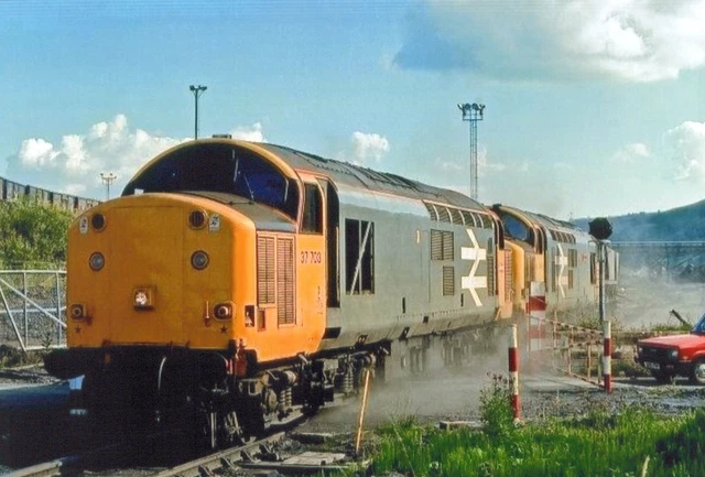 PHOTO RAILWAY 6X4 Class 37 37703 & 800 Departing Abernant Colliery 6/8 ...