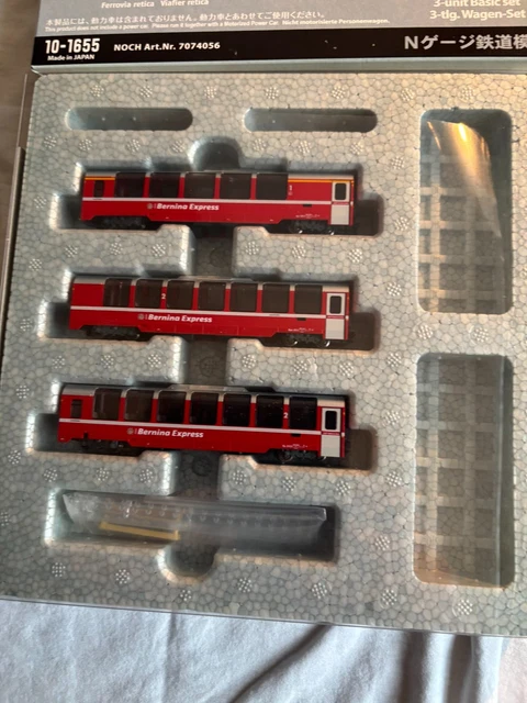KATO 10-1655 SWISS Rhaetian Railway Bernina Express New Logo 3 Cars Set ...