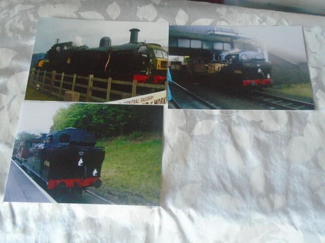 3 6X4 PHOTOS of Steam Loco 47406 at GCR £3.60 - PicClick UK