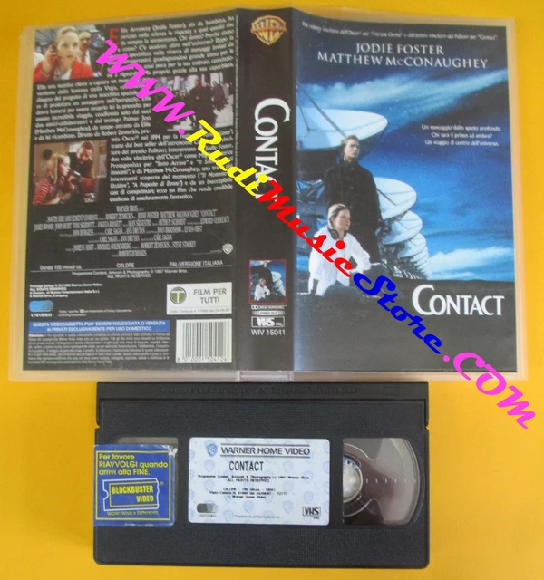VHS FILM CONTACT 1998 Jodie Foster Matthew Mcconaughey WARNER 15041 (F2 ...