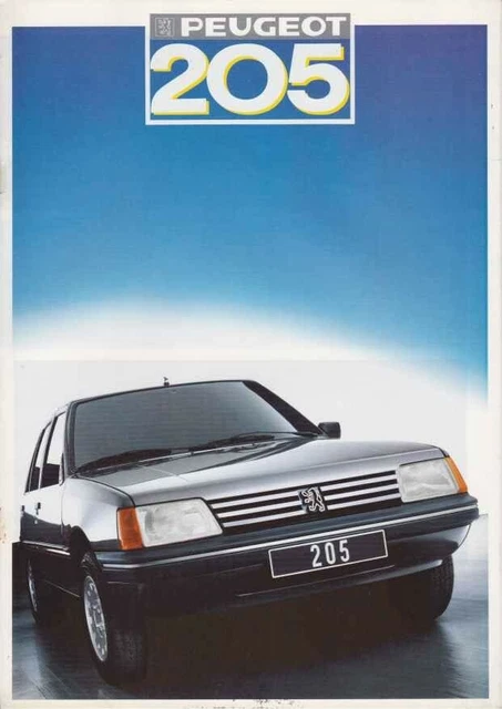 CATALOGUE / BROCHURE Peugeot 205 (avec GTI) 1987 Belgique en flamand ...