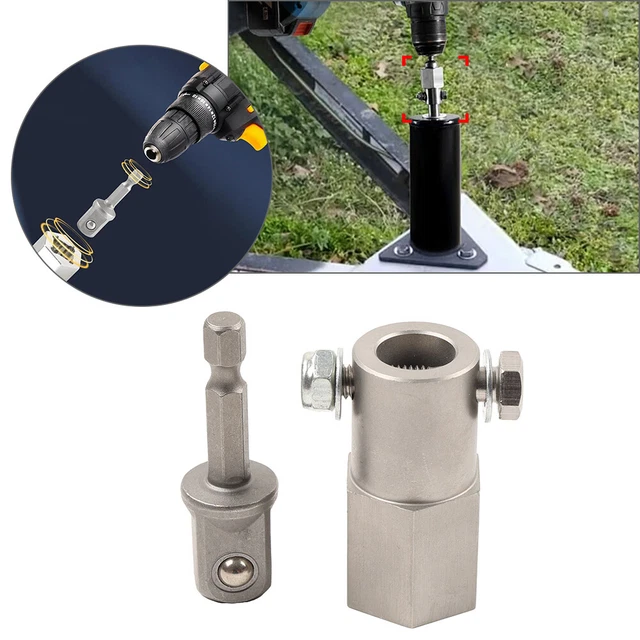 TRAILER JACK CRANK Handle Cordless Drill Adapter W/ 1/2 Inch Socket ...