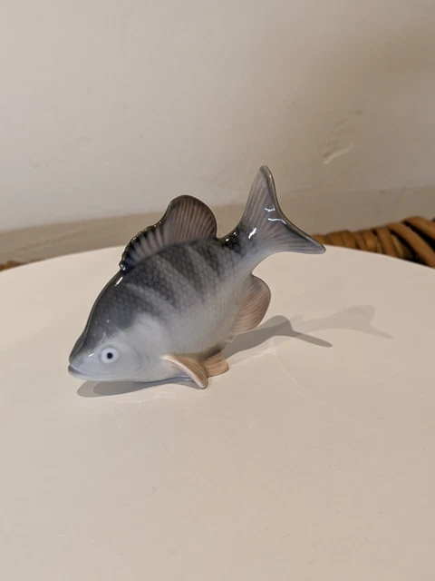 ROYAL COPENHAGEN DENMARK Porcelain Perch Fish Figurine 2553 £42.31 ...