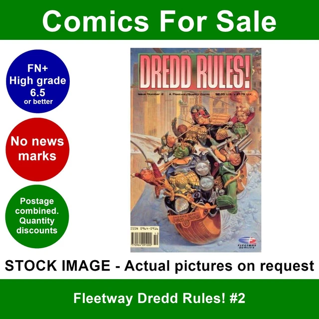 FLEETWAY DREDD RULES! #2 comic - FN/VFN clean 01 October 1991 EUR 7,22 - PicClick IT