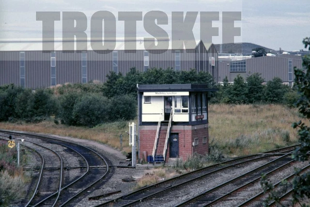 35MM SLIDE BR British Railways Scene Madeley Junction Signal Box 1987 ...