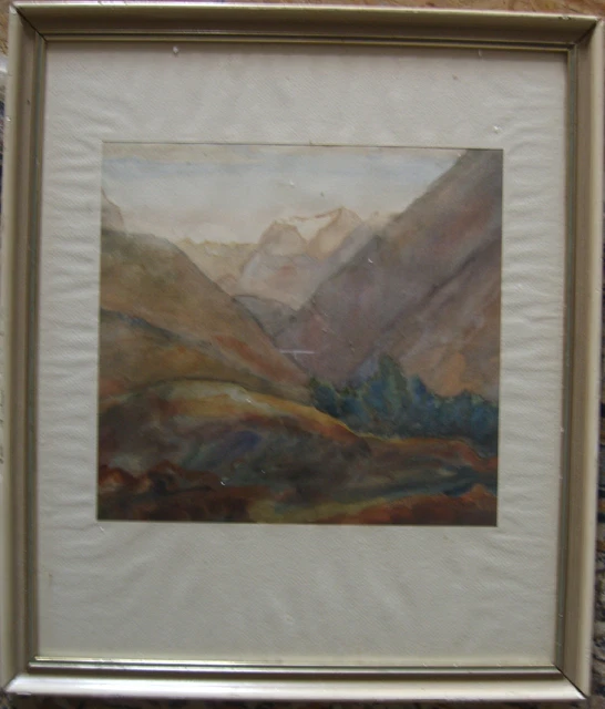 AQUARELLE ILLISIBLE SIGNÉ ° Large Paysage Cadre Impressionniste 1922 Lsz EUR 61,63 - PicClick FR