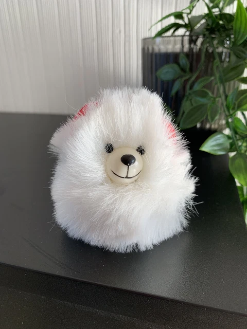 RUSS BERRIE SNOW Puff Plush Snowball Dog Plush With Red Ear Muffs £11. ...