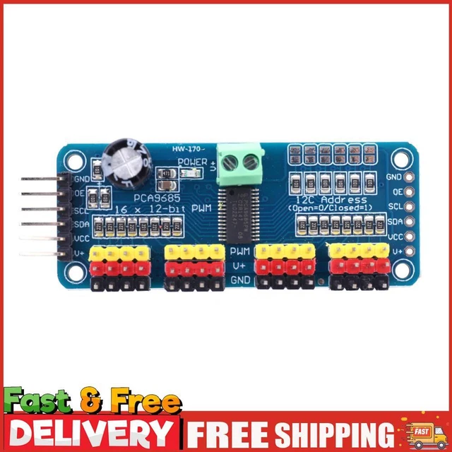 PCA9685 PWM SERVO Motor Driver IIC Interface 16 Channel 12-Bit Convenient Useful £5.87 - PicClick UK
