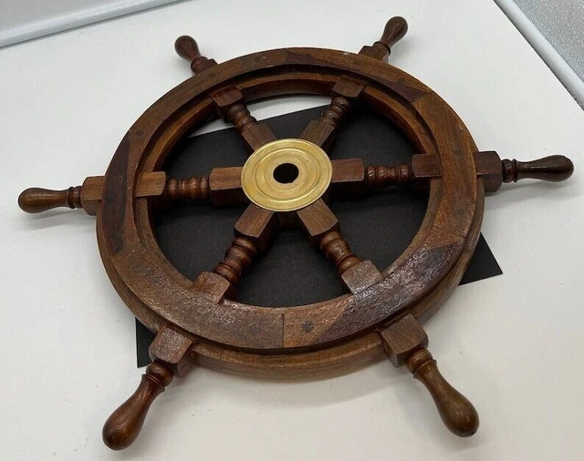 PILOTAGE PIRATE VINTAGE 18'' Navires Mer Cadeau Nautique Roue En Bois... EUR 55,30 - PicClick FR