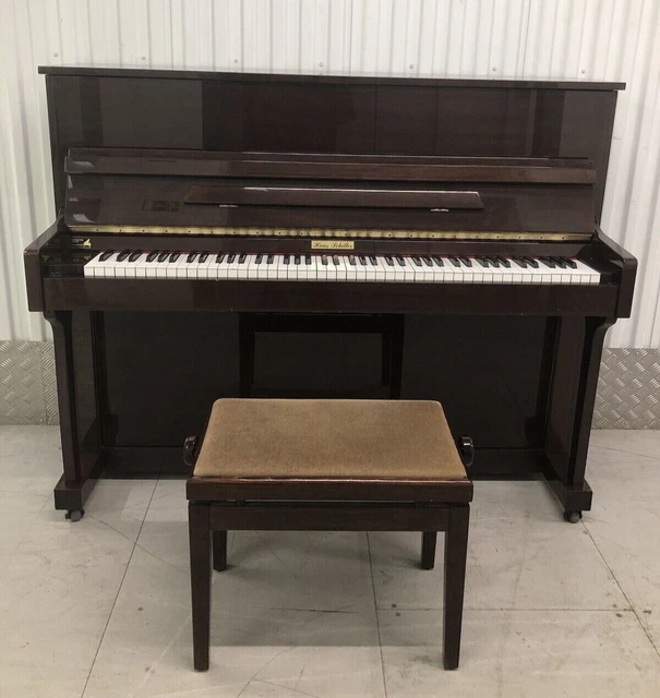 BEAUTIFUL HANS SCHILLER Mahogany Upright Piano with stool £950.00 ...