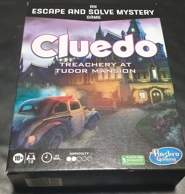 CLUEDO TREACHERY AT Tudor Mansion Escape Board Game unlock! Style game ...