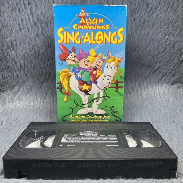 ALVIN AND THE Chipmunks Sing-Alongs Ragtime Cowboy Joe VHS Tape 1993 ...
