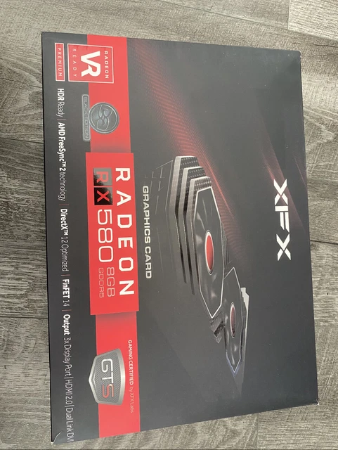 XFX AMD RADEON RX 580 Black Edition 8GB OC+ GDDR5 Graphics Card 3xDP ...