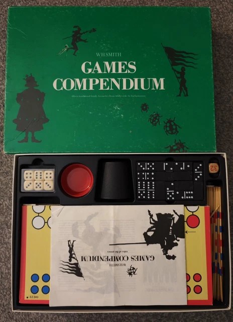 VINTAGE WHSMITH GAMES Compendium 15 Traditional Family Favourites Chess ...