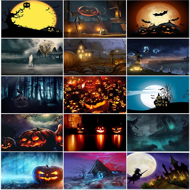 PHOTOGRAPHY BACKDROPS FOR Halloween Horror Theme Party Vinyl Background ...