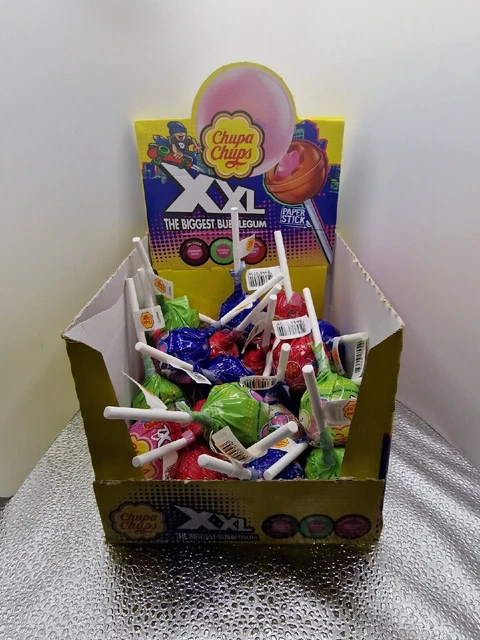 Chupa Chups Xxl Lollipops Assorted Flavour Bubble Gum Filled Lollipop 25x29g £1799 Picclick Uk