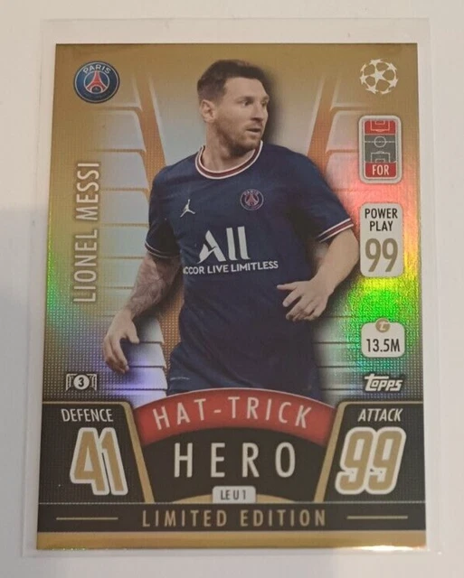 CARTE CARD LIMITED EDITION Lionel MESSI Paris PSG Topps Match Attax ...