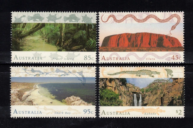 AUSTRALIAN 1993-WORLD HERITAGE Sites Complete Set Of 4 Muh EUR 4,34 ...