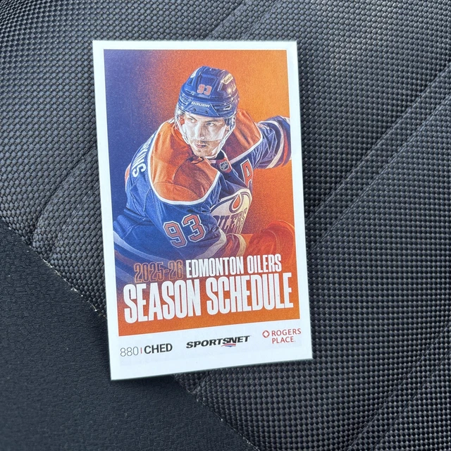 EDMONTON OILERS 2025 2026 Pocket Schedule McDavid Nugent Hopkins $5.29 ...