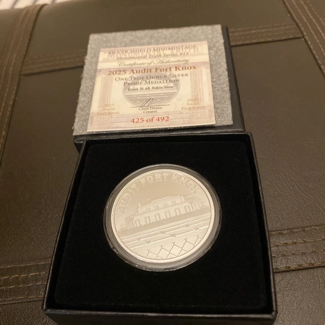 SILVER SHIELD - 2025 AUDIT FORT KNOX. Low Mintage. Awesome. No Reserve ...