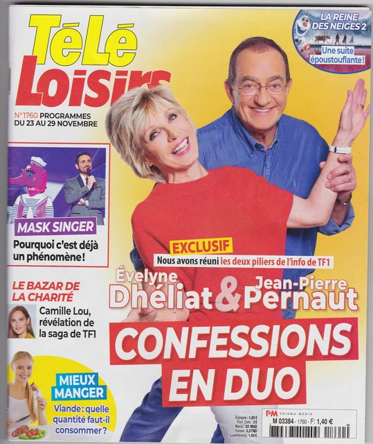 TELE LOISIRS N°1760 Evelyne Dheliat Jean Pierre Pernaut Mask Singer ...