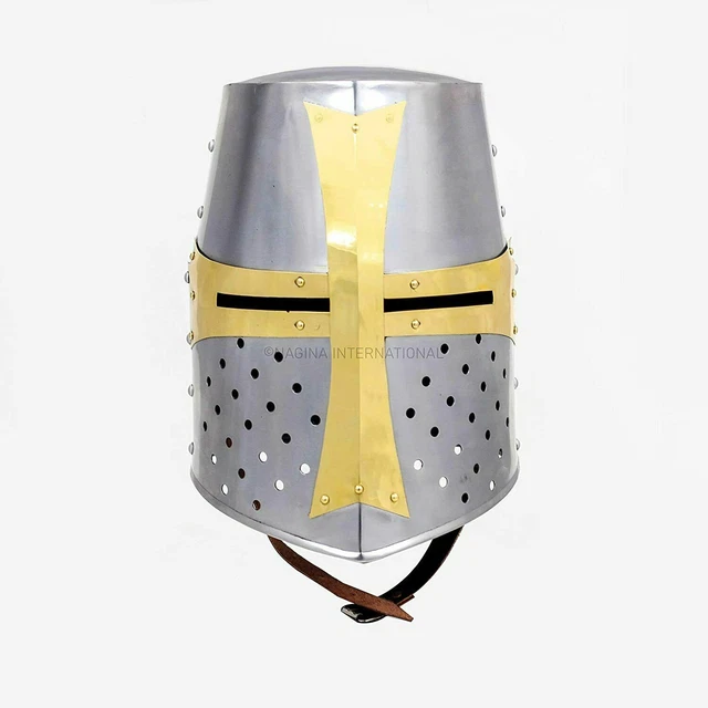 MÉDIÉVALE KNIGHT ARMOR Crusader Neuf Templier Casque Mason's Croix ...