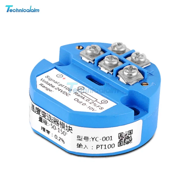 PT100 0-600°C DC24V Thermal Resistance Converter Temperature ...