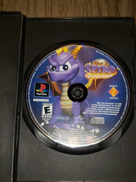 SPYRO YEAR OF the Dragon PS1 Black Label Disc Only PlayStation One ...