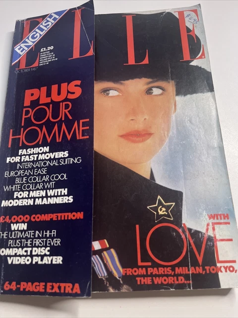 ELLE UK OCTOBER 1987 Vintage 80s Fashion Magazine, Lisa Graham Cover ...