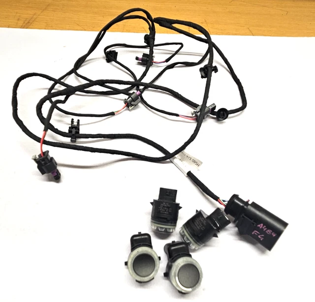 NEW AUDI A4 B9 Parking Sensor Wiring Loom + Sensors Front Bumper (2016 ...