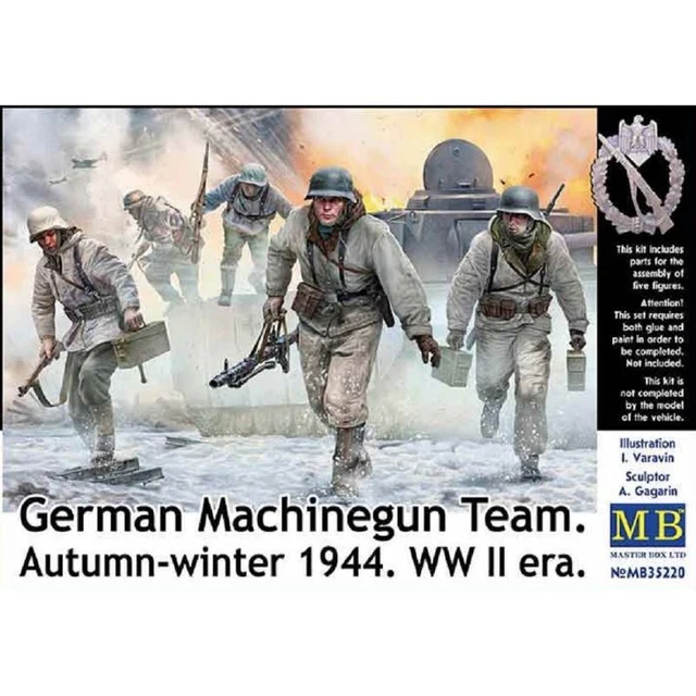 GERMAN MACHINE GUN Team. Autumn-winter 1944. Wwii Era.maquette Figurine ...