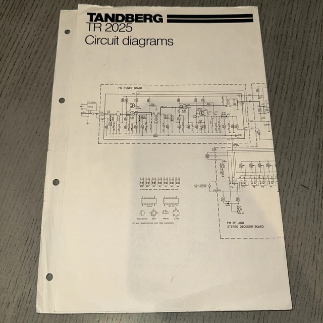 TANDBERG TR2025 TR 2025 CIRCUIT SCHEMATIC DIAGRAM Service Manual ...