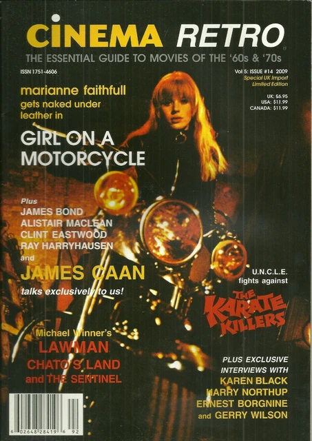 RARE BACK ISSUE - CINEMA RETRO Magazine #14 - Marianne Faithful - James ...