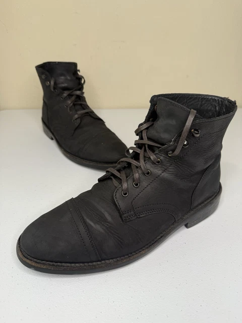 THURSDAY CAPTAIN MATTE Black Cap Toe Boots! Size US Mens 11.5 £80.49 ...