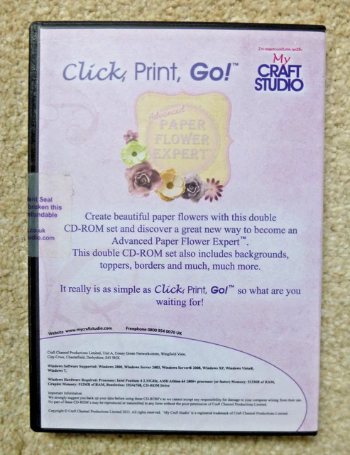MY CRAFT STUDIO CD Rom -Advanced Paper Flower Expert + Ultimate step by ...