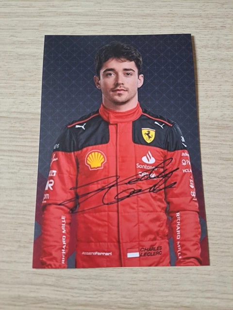 CHARLES LECLERC (MONACO) #9 SCUDERIA FERRARI F1 - 6x4 SIGNED PHOTOGRAPH ...