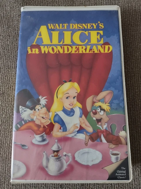 ALICE IN WONDERLAND Walt Disney VHS Movie Vintage Black Diamond Edition ...