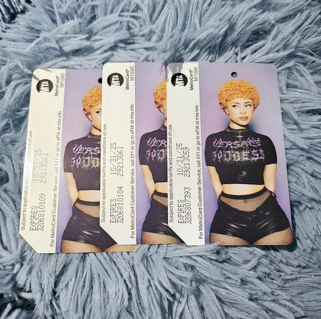 2024 ICE SPICE Metrocard Y2K Album ( SET OF 3 ) £71.64 - PicClick UK