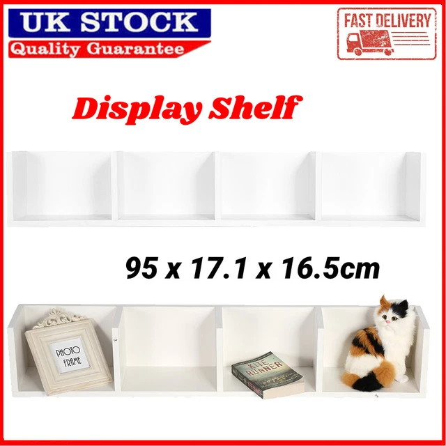 4 CUBE FLOATING Wall Mounted Shelf Book CDs DVDs Display Storage Rack ...