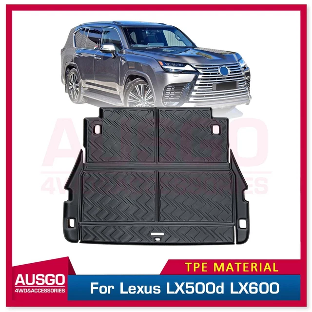 AUSGO 3D TPE Cargo Mat for LEXUS LX500d LX600 7 Seater Boot Mat Boot ...